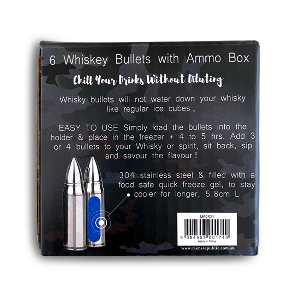 Men's Republic Bullet Ice Stones Set - 6 Stainless Steel Bullets ...