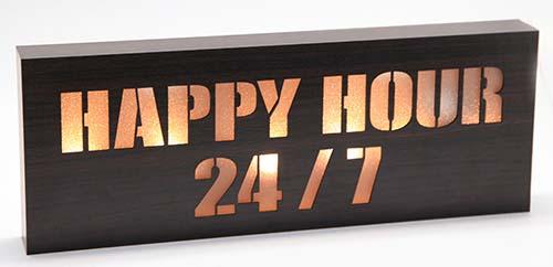 Happy Hour LED Block Sign — Zensational Gifts